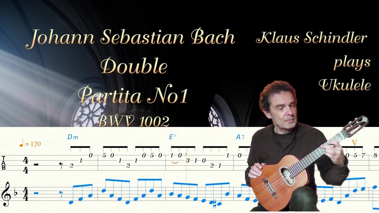 Double from Partita No1 by J. S. Bach (Ukulele Lesson) - YouTube