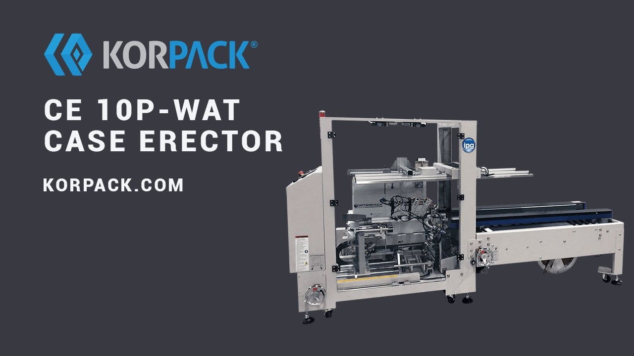 IPG Interpack CE 10 P WAT Case Erector from Korpack - YouTube