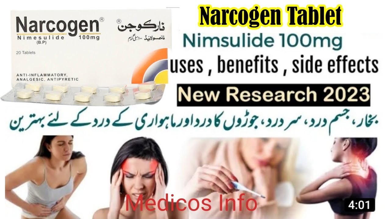 Narcogen (Nimesulide) tablets, uses, side effects in hindi urdu | Nims ...