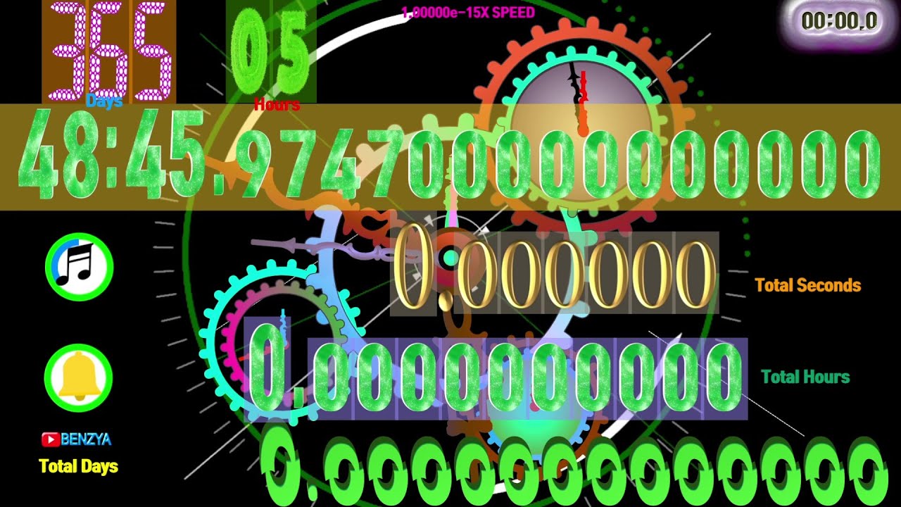 [Speed feeling] 365.24219878125 days( 31,556,925.9747s) countdown and ...