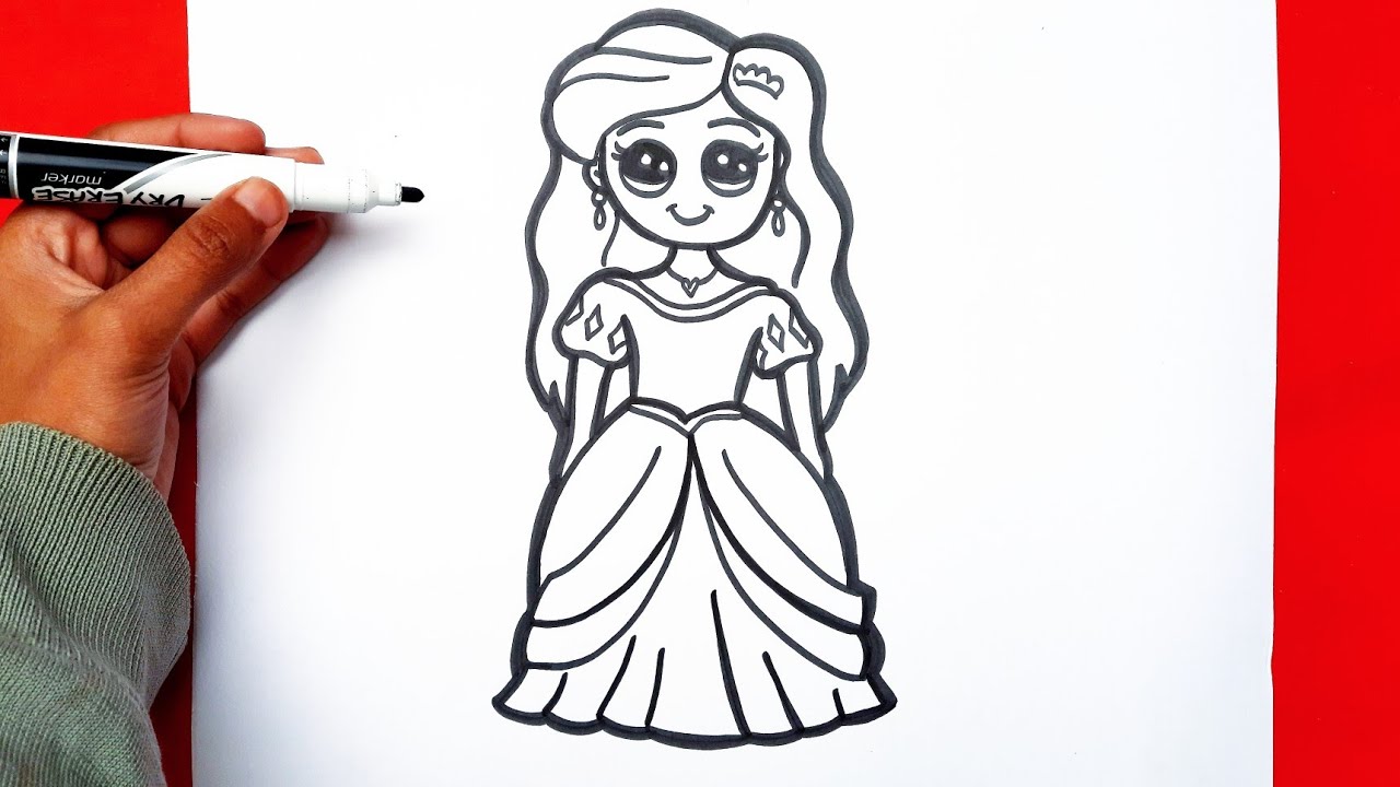 How to Draw Princess Ariel! | Cute Princess Drawing - YouTube