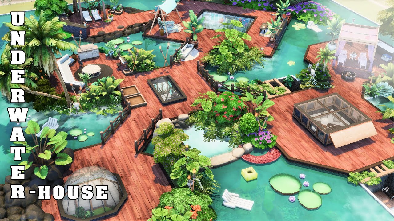 🌴🌊 UNDERWATER HOUSE (NO CC) | THE SIMS 4 - Speed Build - YouTube