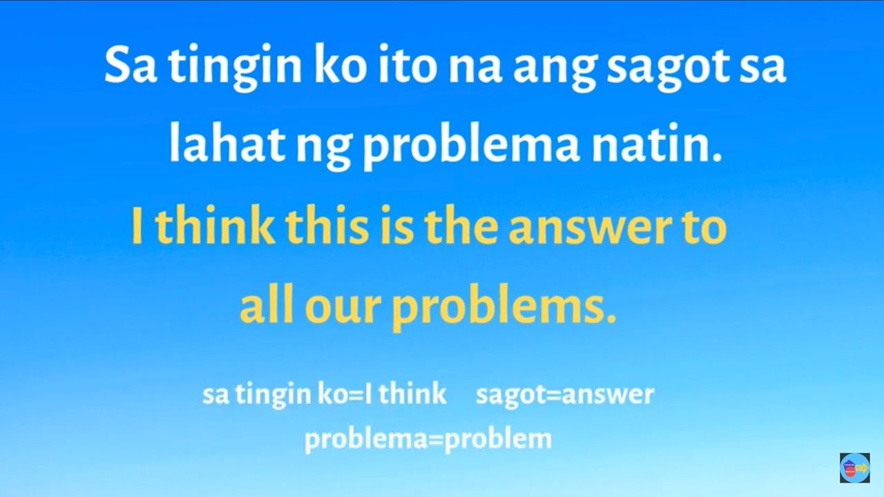 TAGALOG ENGLISH SPEAKING TUTORIAL FOR 20 MINUTES-2 - YouTube