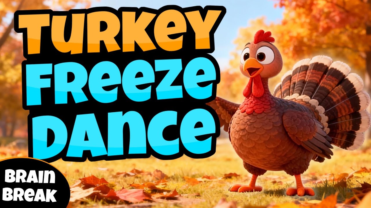 🦃🍂 Turkey Freeze Dance ️ Thanksgiving | Brain Break | GoNoodle Inspired ...