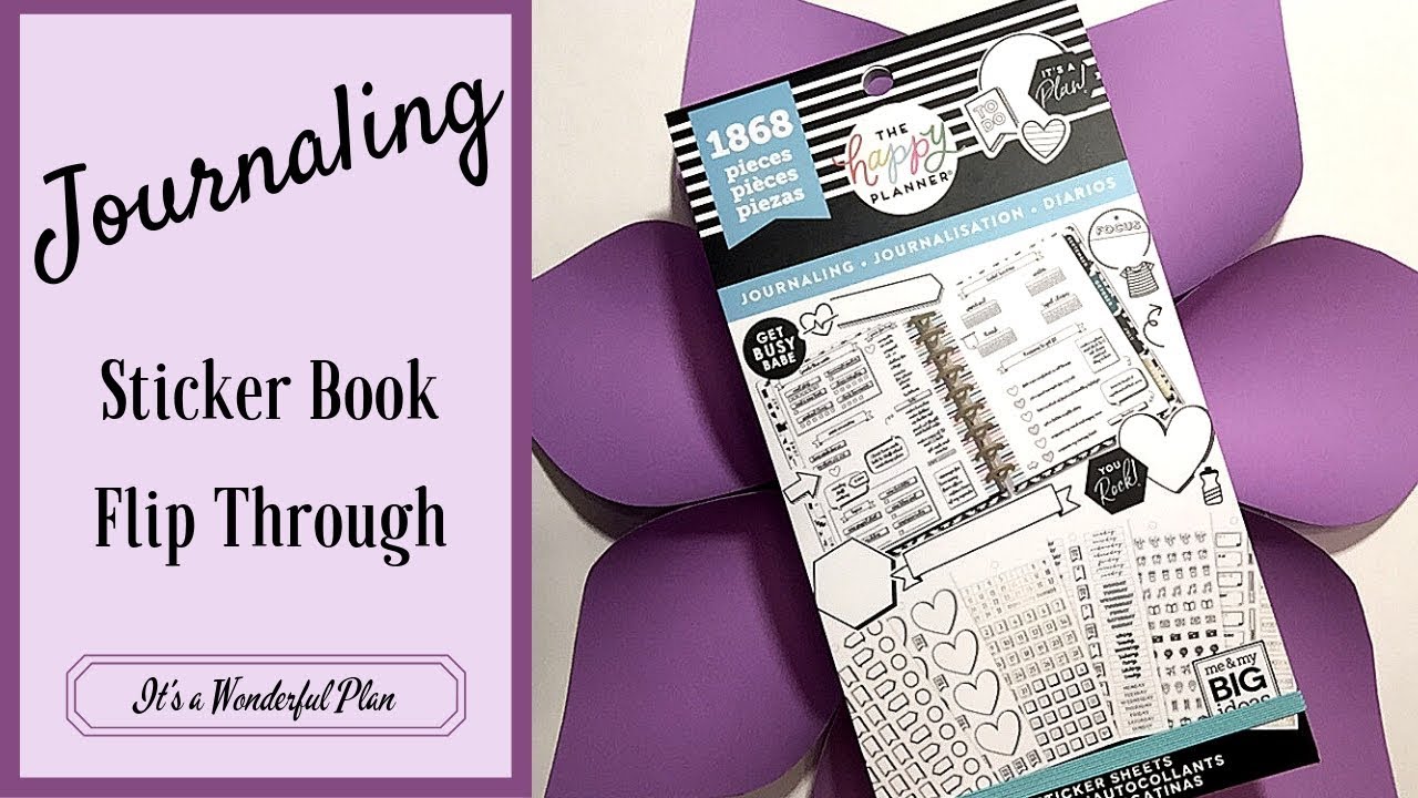 Happy Planner Journaling Sticker Book - YouTube