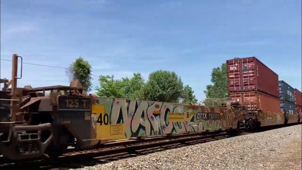 Long CSX I038 Double Stack Train NB With mid Train DPU Alright - YouTube
