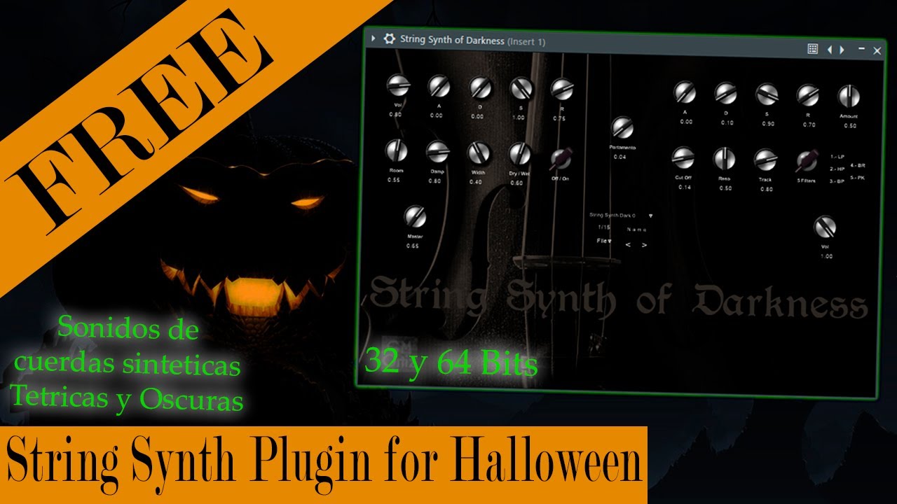 String Synth of Darkness VST plugin for Halloween - YouTube
