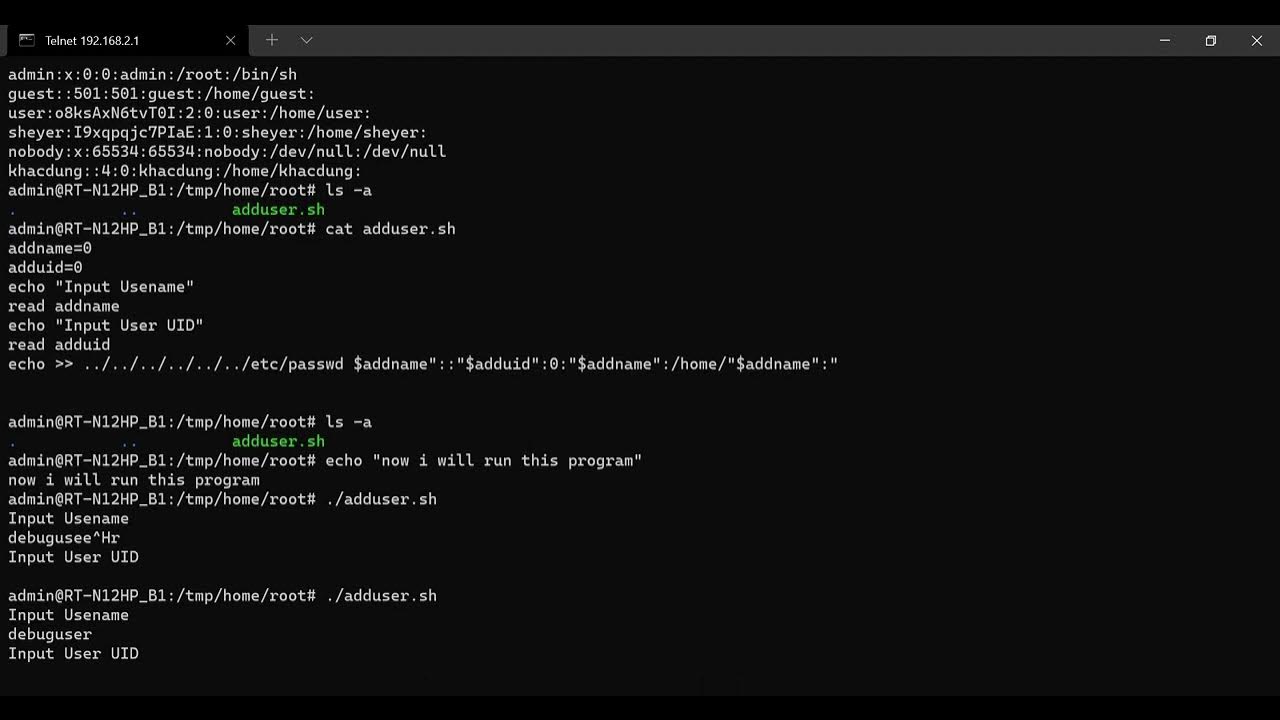 Create new user without useradd or adduser :] - YouTube