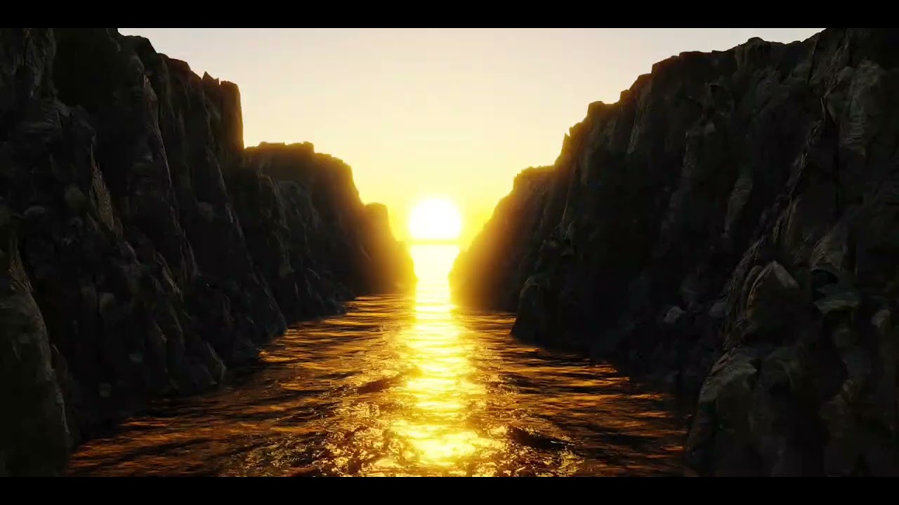 sunset scene made in #blender - YouTube