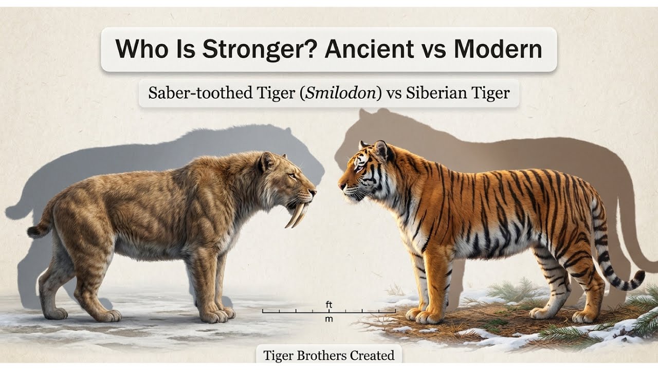Saber-toothed Tiger vs Siberian Tiger | Prehis Ancient vs Modern ...