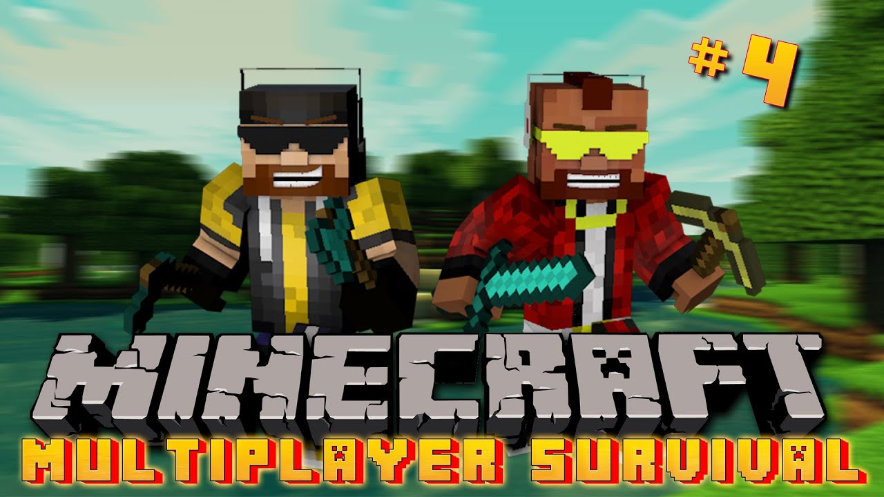Minecraft Survival Multiplayer 1.8 - Epic 1st House! #4 - YouTube