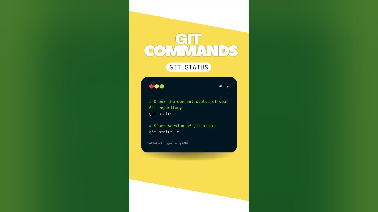 Learn Git Commands Day 2 - Git Status #git #codes - YouTube