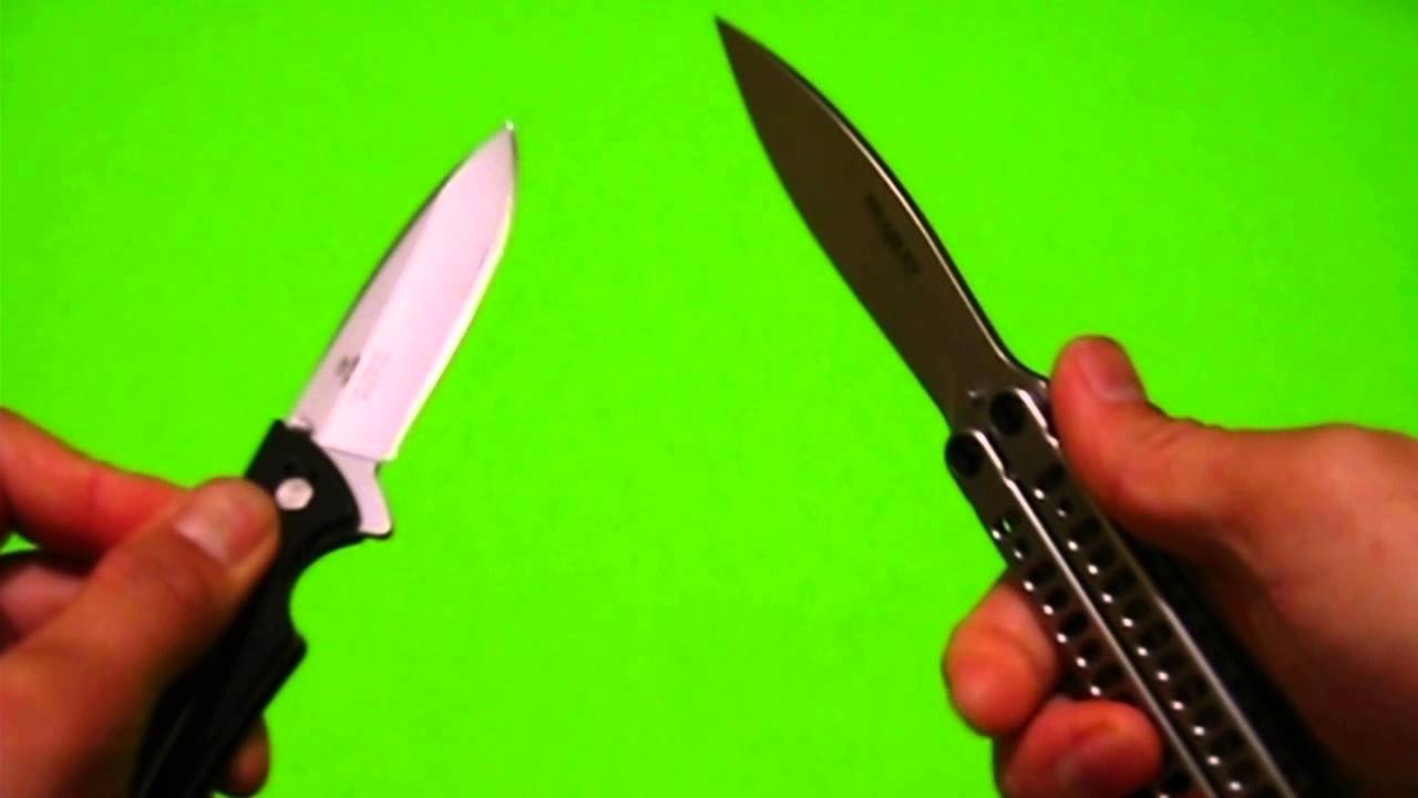Draw Comparison (balisong vs other knives) - YouTube