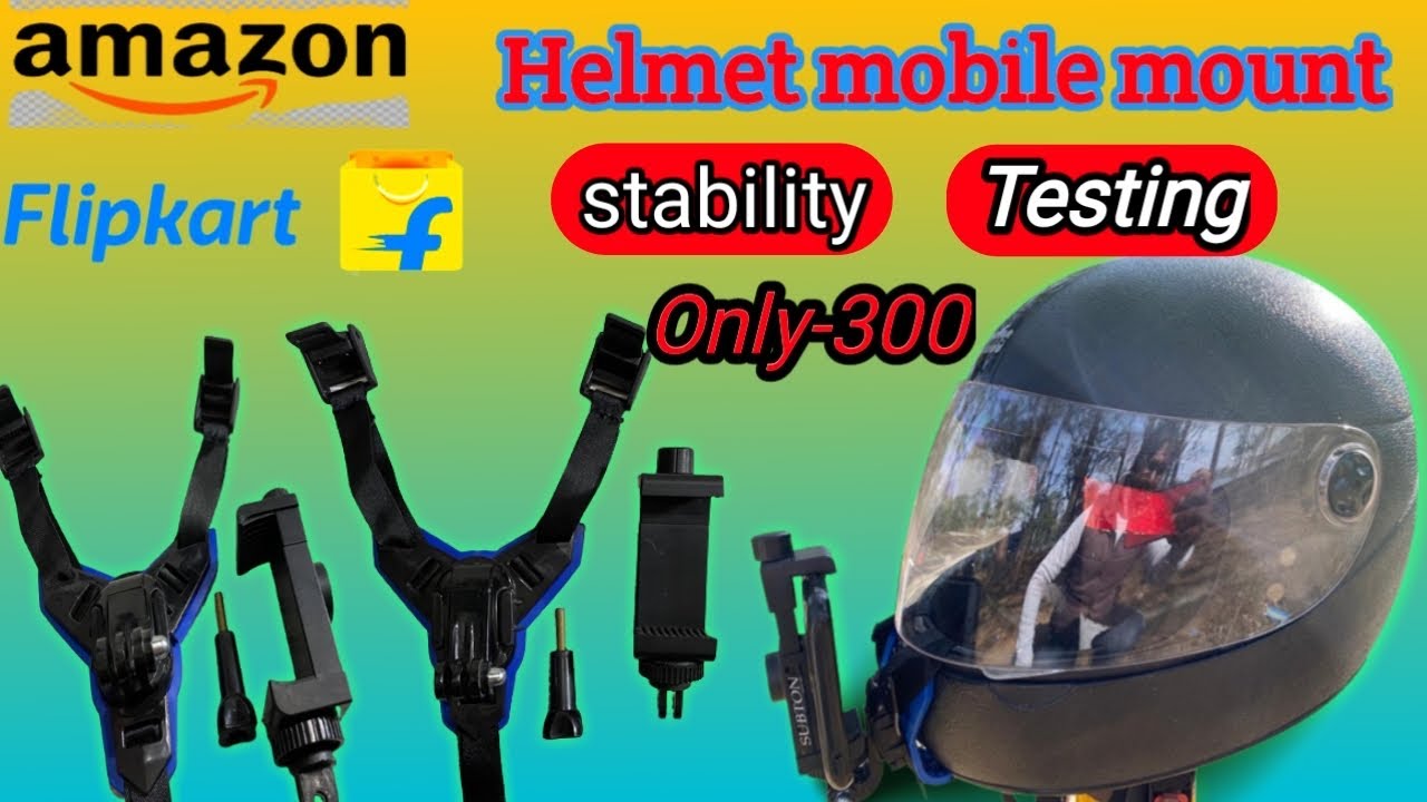 Helmet chin strap mount with mobile clip || Cheap and best helmet ...