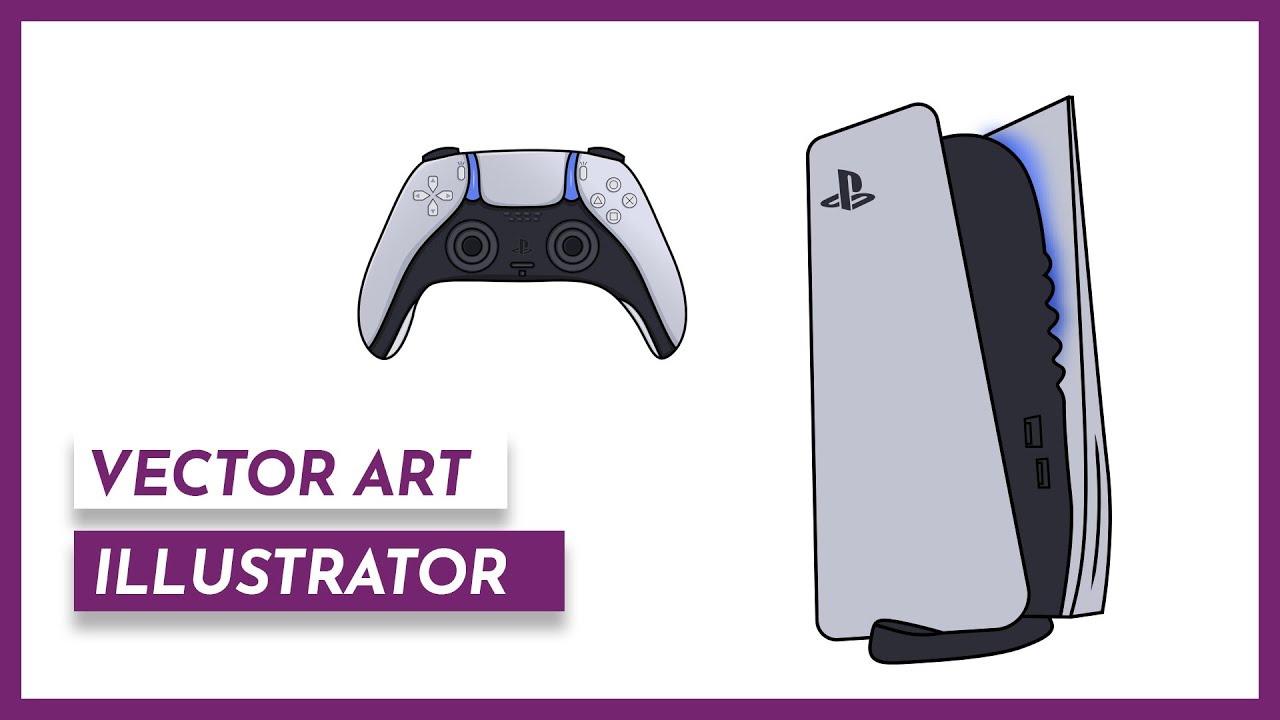 Vector Art - Discover the PS5 in Vibrant Vector Illustration - YouTube
