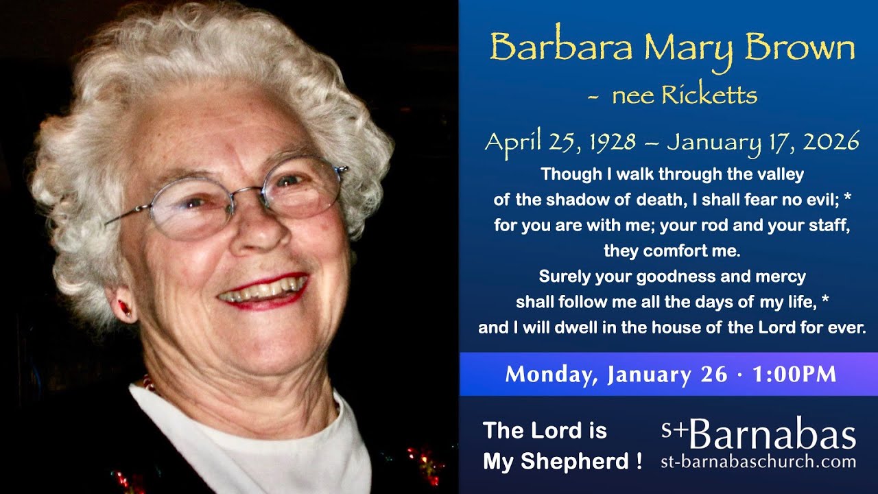 Barbara Mary Brown nee Ricketts · January 26 · - YouTube