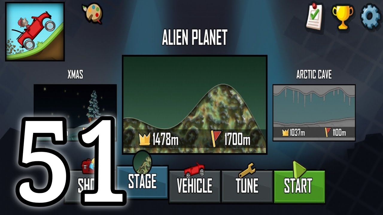 Hill Climb Racing - Alien Planet - Hill Climber - Gameplay HD ...