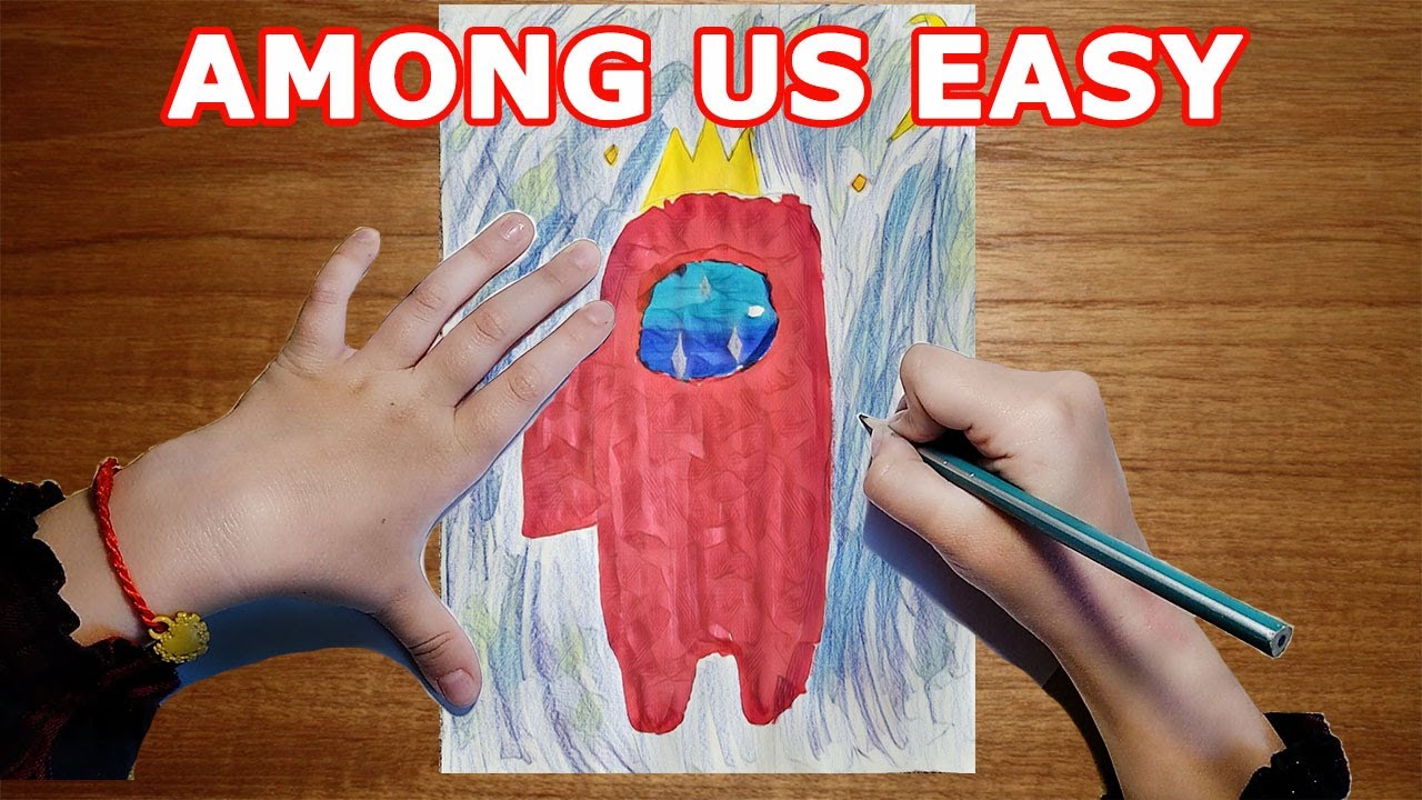 How to Draw and Paint AMONG US Game Character easy - YouTube