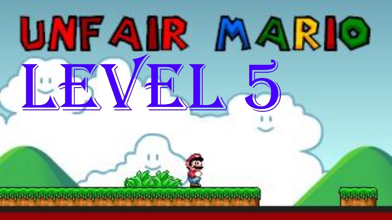 Unfair Mario all levels walkthrough/playthrough - Level 5 - YouTube