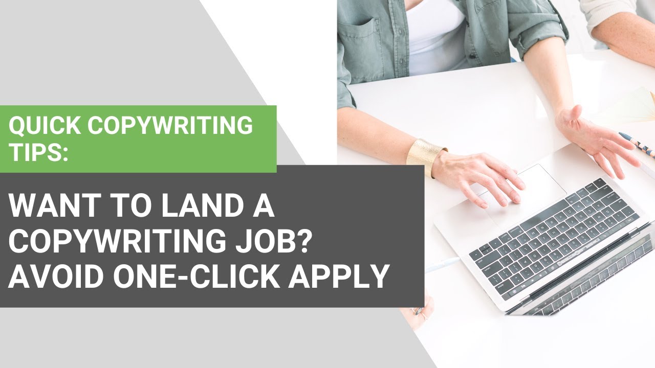 Want to Land a Copywriting Job? Avoid One Click Apply - YouTube