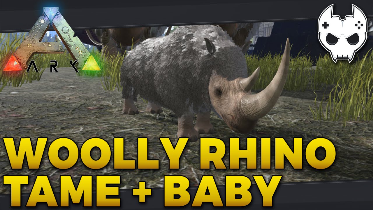 ARK: Survival Evolved - WOOLLY RHINO TAME AND BABY - S3E53 - Let's Play ...