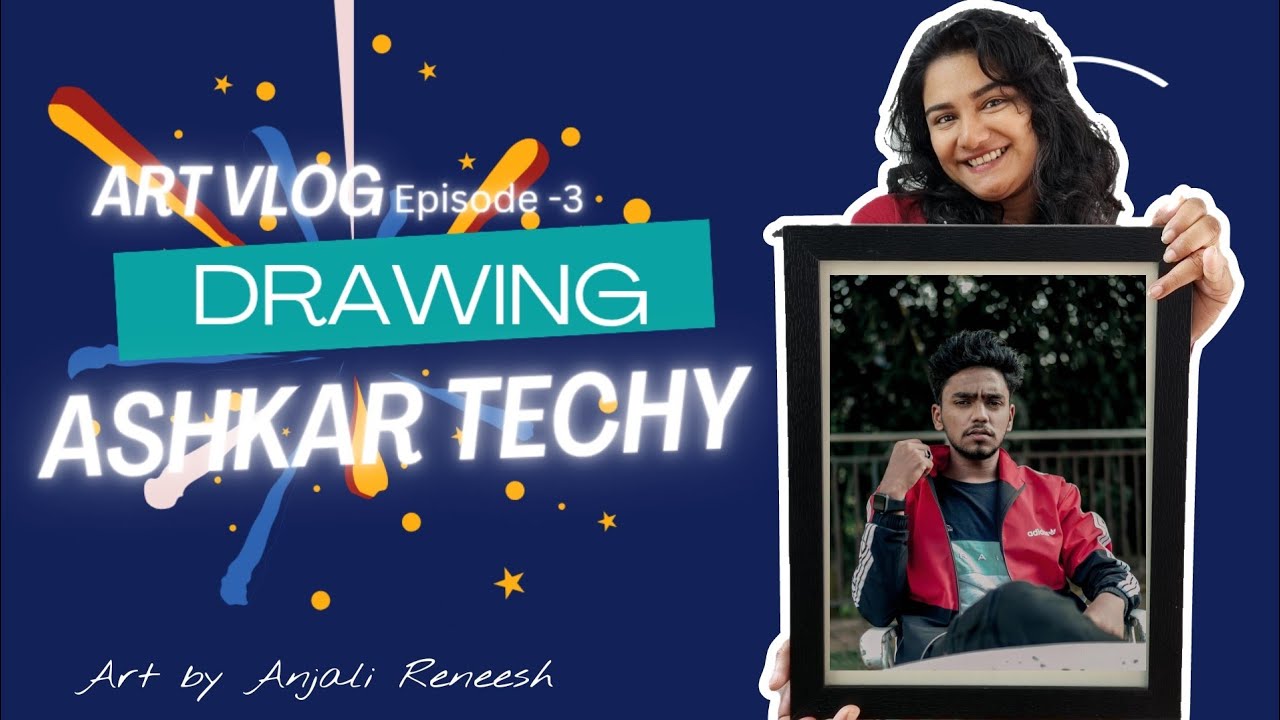 Drawing Ashkar techy | Art vlog episode-3 | #art #drawing # ...