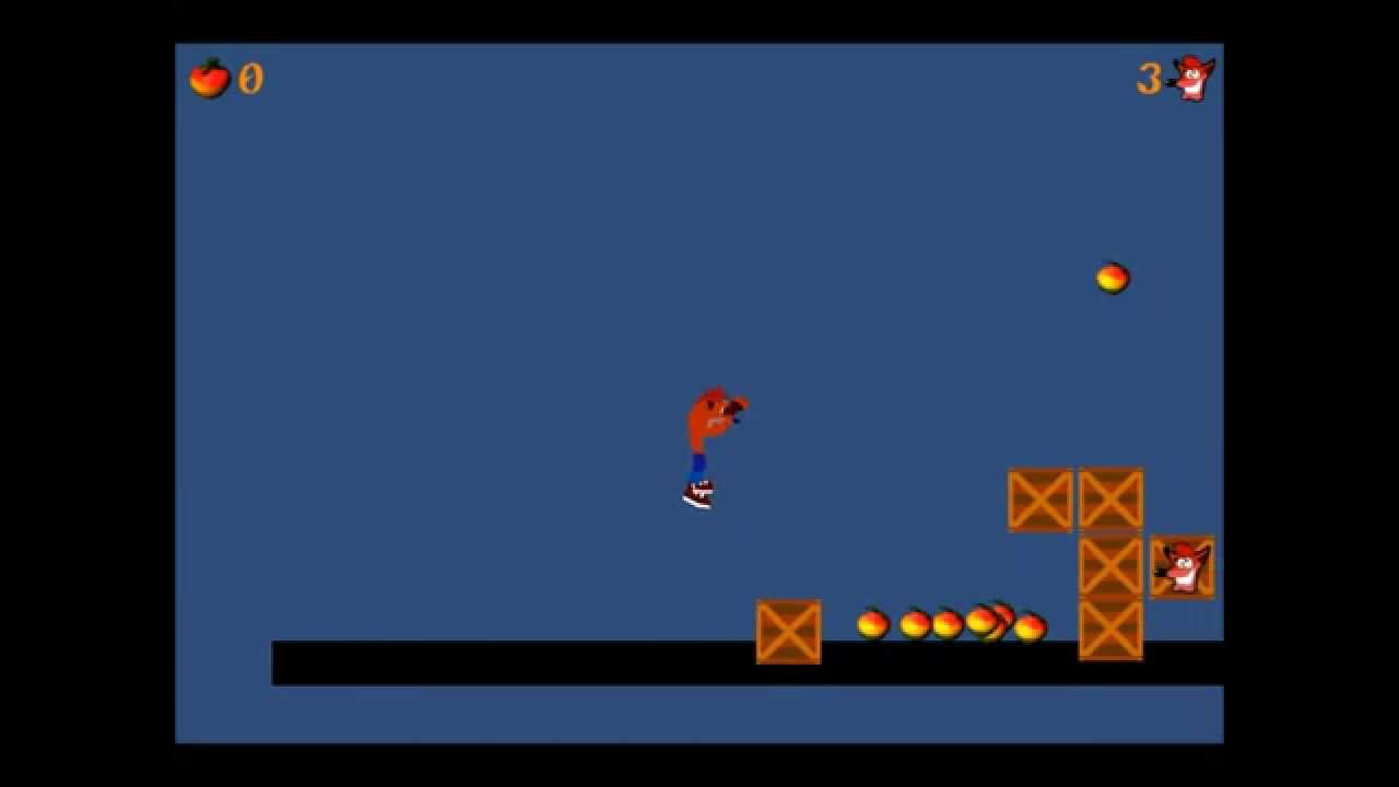 Crash Bandicoot 2D Test - YouTube
