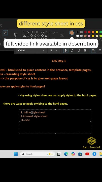 css-style sheet || different style sheet in css - YouTube
