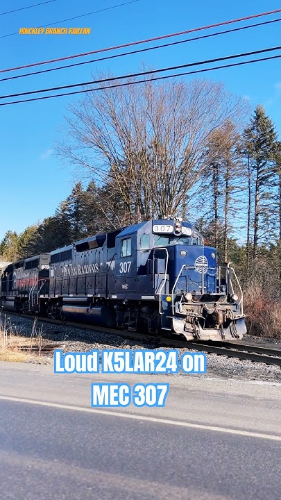 MEC 307 leads Y121 Local through Fairfield on 1/19/2025… #railfan #gp40 #trainhorn #maine #panam ...