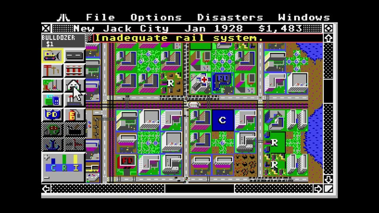 Sim City (4 x speed) / Atari ST - YouTube