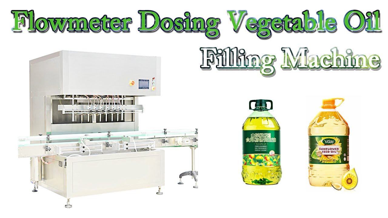 Flowmeter Dosing Vegetable Oil Filling Machine - YouTube