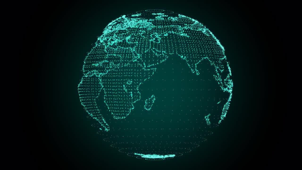 Digital Earth Rotating Green Motion Graphics - YouTube