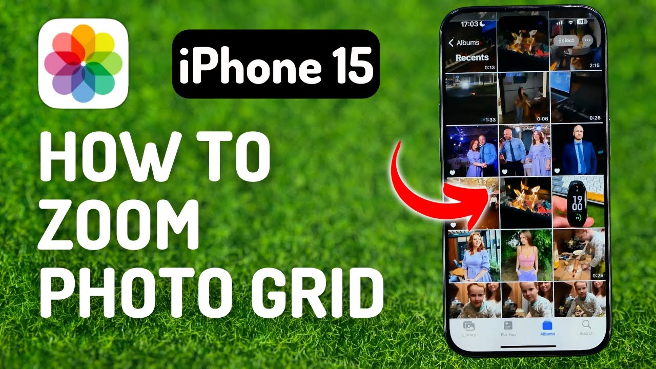 How to Zoom in or Out Photo Grid on iPhone 15 Pro - Full Guide - YouTube