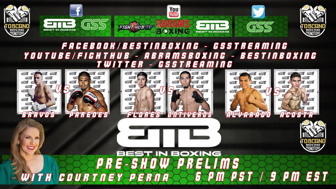 Toscano Boxing Promotions Presents Best in Boxing Prelims - YouTube