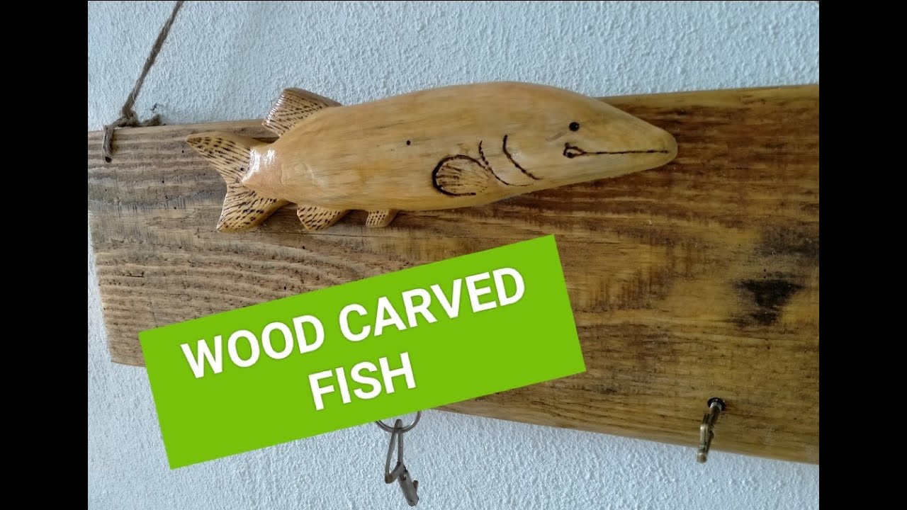 Trying to carve a fish out of wood. - YouTube