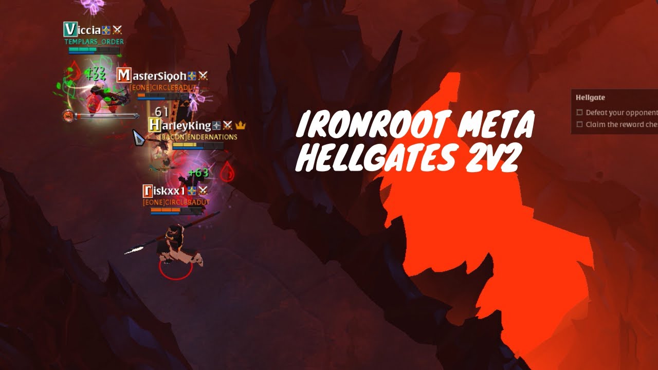 Albion Online Hellgates 2v2 | Ironroot Gameplay | How to deal with ...