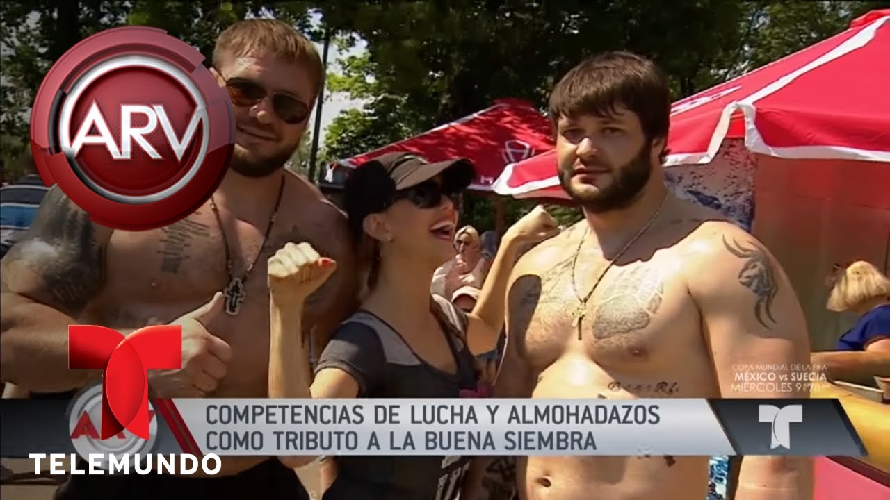 Almohadazos y lucha libre: el tributo a la buena cosecha | Al Rojo Vivo ...
