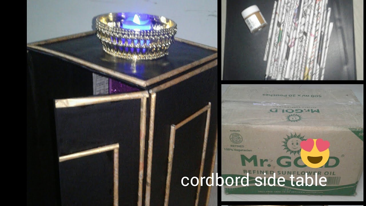 wow 😍 amazing cord bord side table | DIY cordbord side table - YouTube