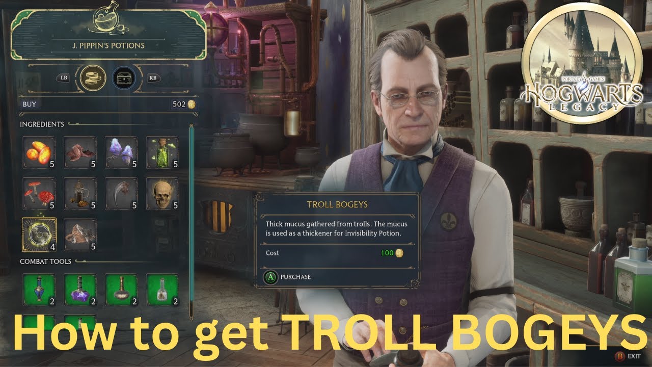 How to get Troll bogeys [Hogwarts Legacy] - YouTube