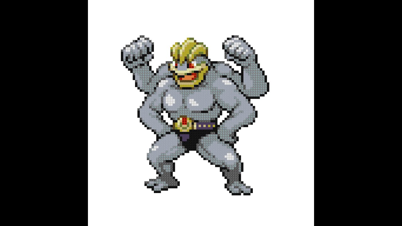 (Minecraft Pixel Art) Pokedex Project 23- Machop, Machoke & Machamp ...