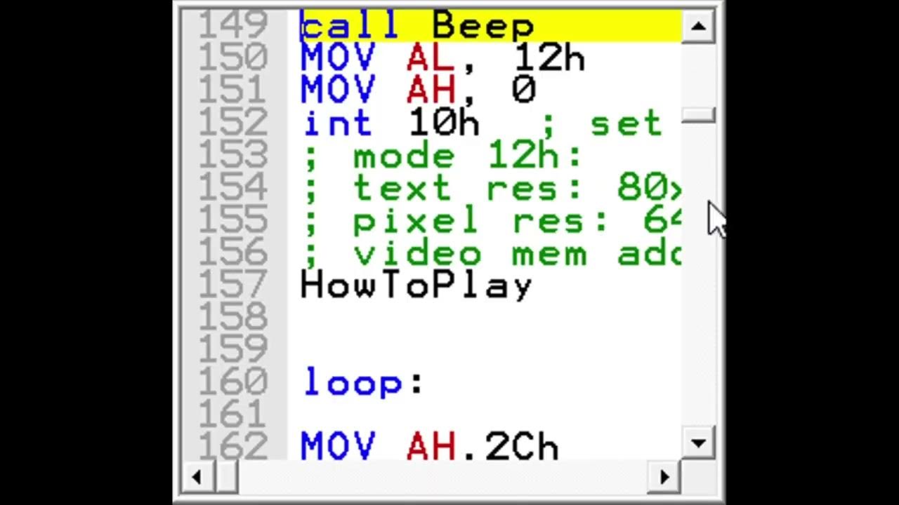Pong made in assembly language - YouTube