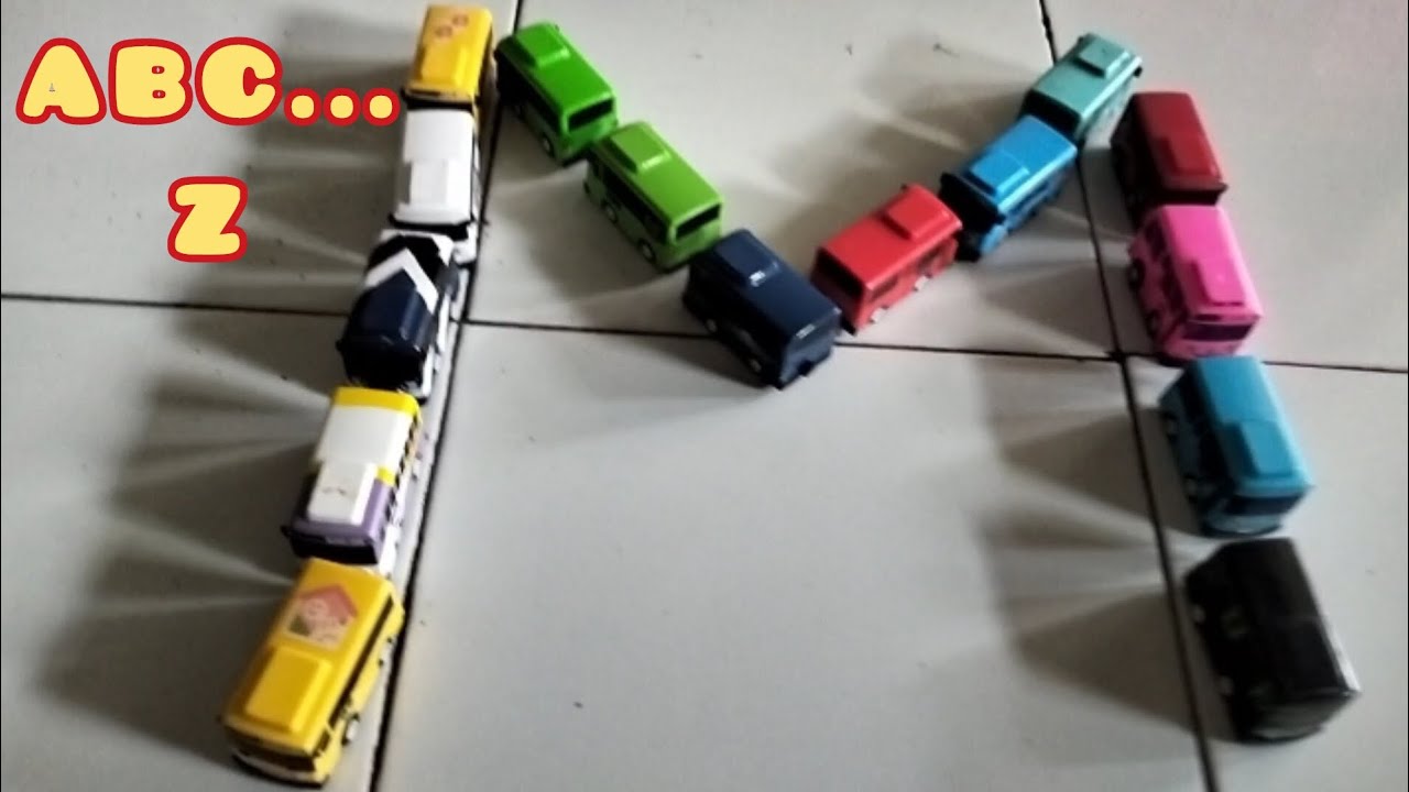 Menyusun huruf abjad pakai bus Tayo and friends unik tapi seru juga ...