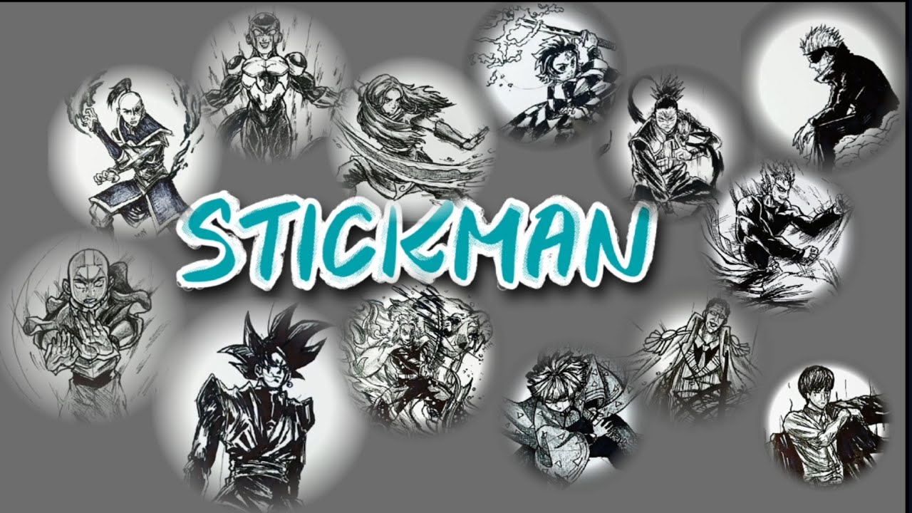 draw stickman anime by drawmin6art #anime #drawing #stickman - YouTube