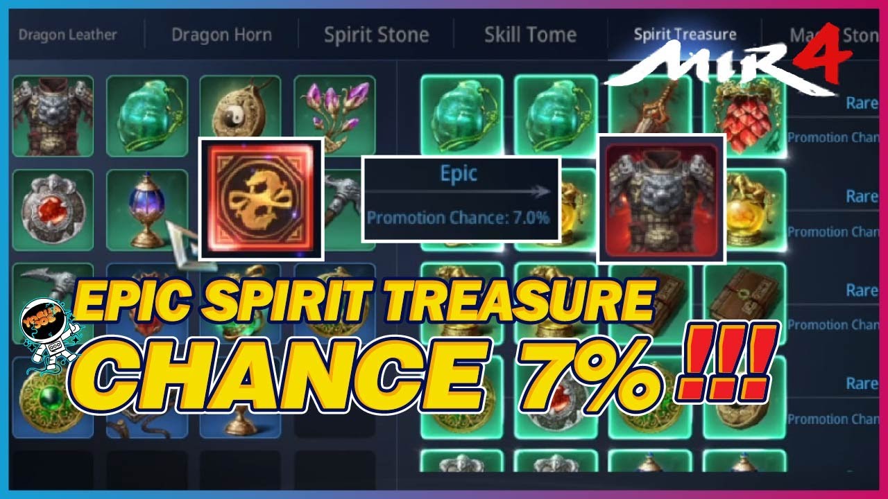 UNSEAL EPIC SPIRIT TREASURE MIR4 (NFT GAME) | CHANCE-NYA GA NG0T4K SIH ...