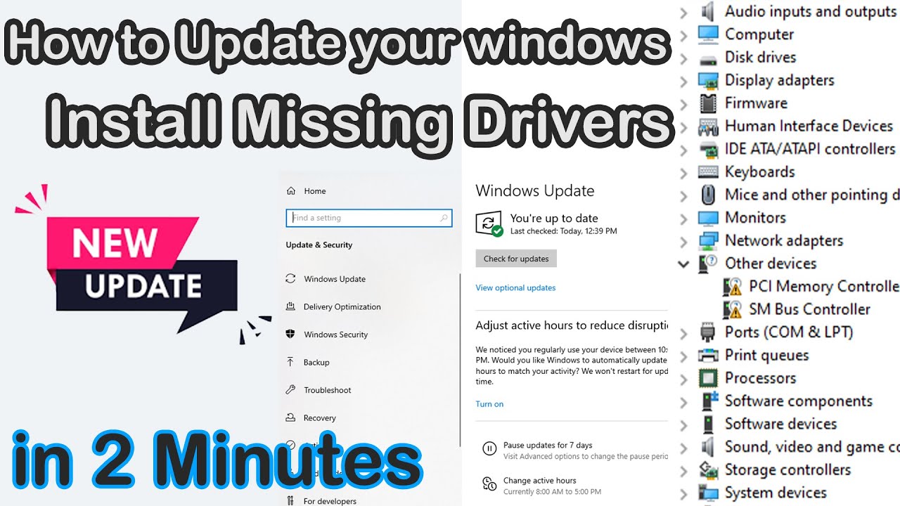 How to Update Windows Drivers (installing missing Drivers) - English ...