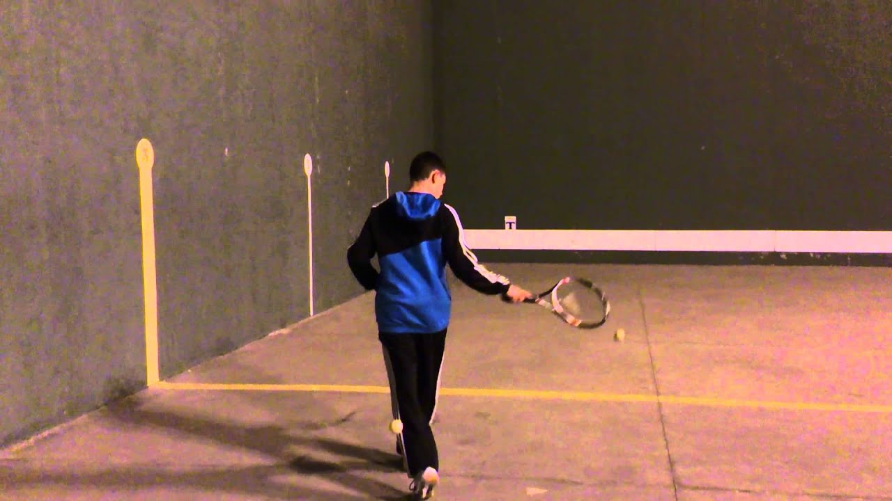 Frontenis escuela de Rivas entrenamiento de punteria - YouTube