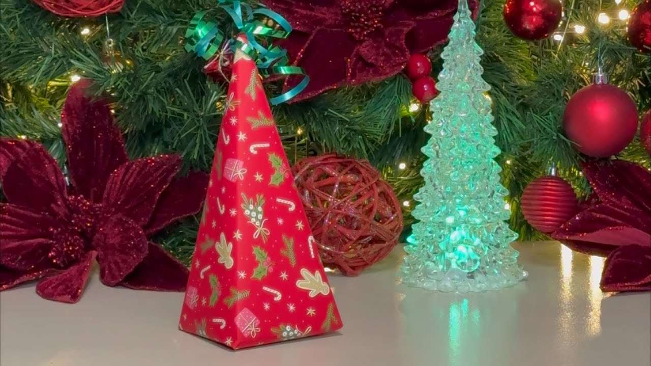 → slow video 🌟🔺wrapping a TRIANGLE or a PYRAMID shape with Paper Scraps ...
