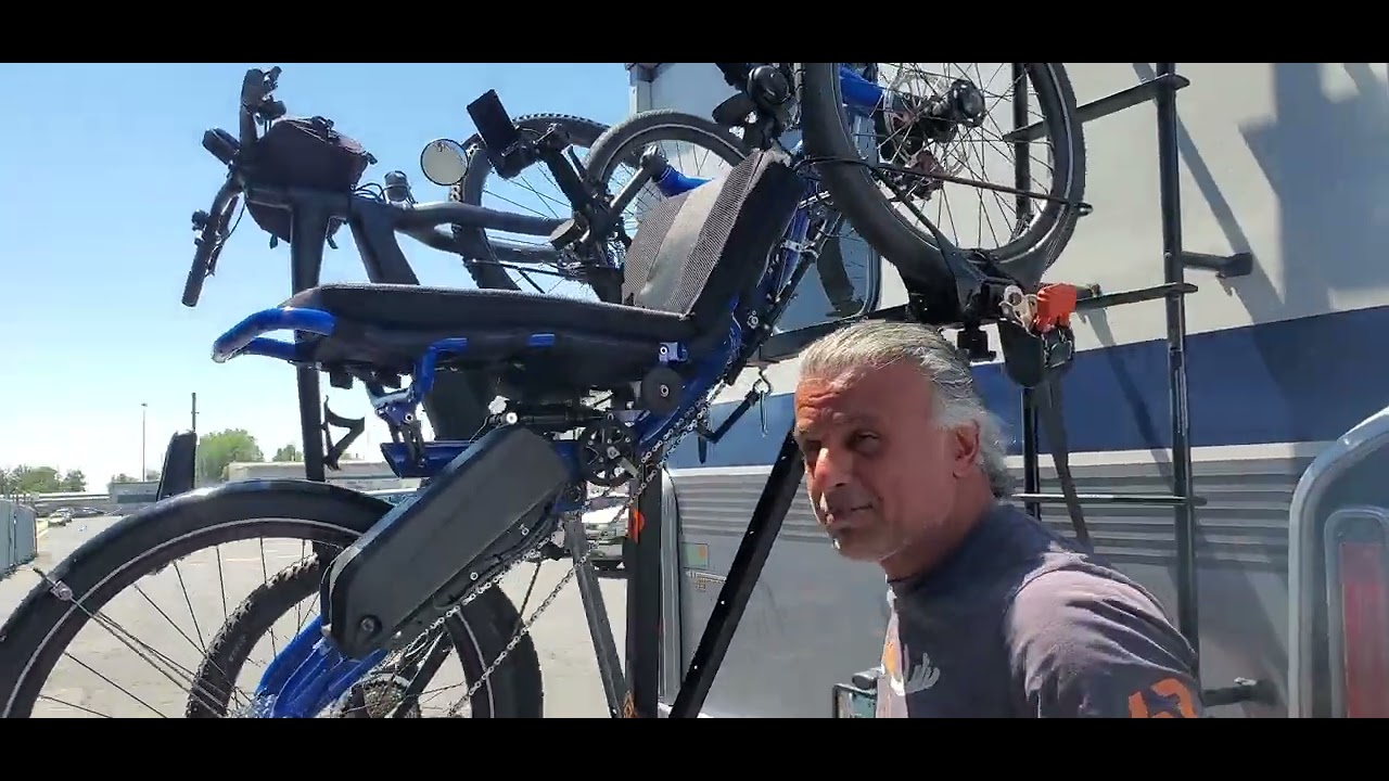 Bike Rack Holding Catrike Recumbent Trikes - YouTube