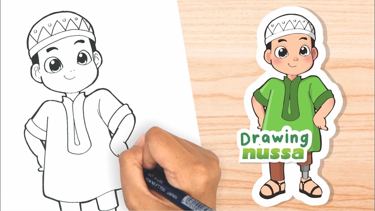 Cara Mudah Menggambar Nussa | Nussa The Movie | How to Draw - YouTube