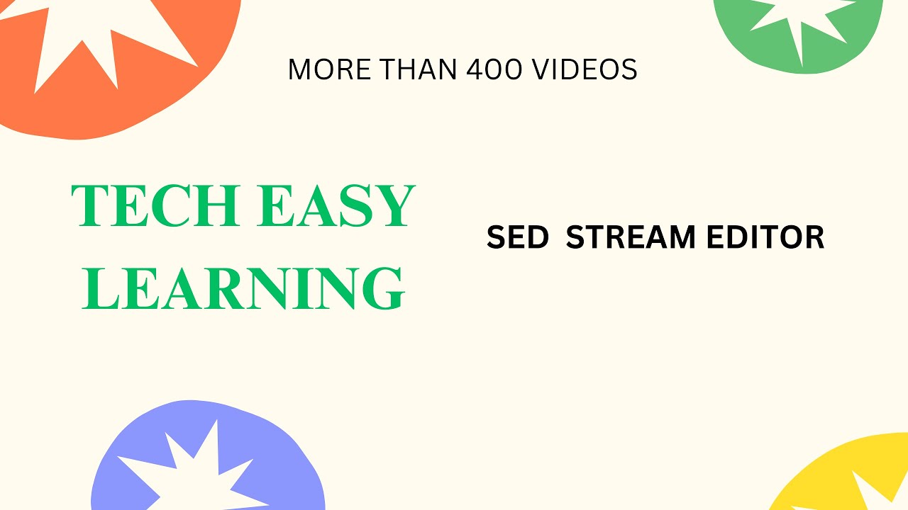 Sed Basics Sed Tutorial Linux Tutorial Youtube